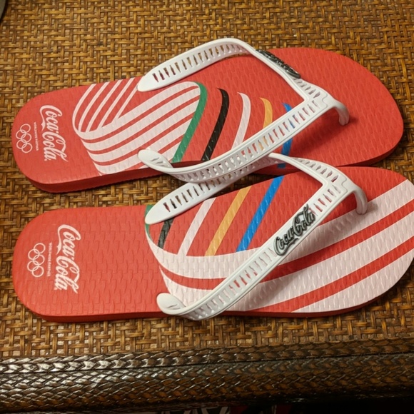 Coca Cola | Shoes | Cocacola Olympic Flip Flops | Poshmark